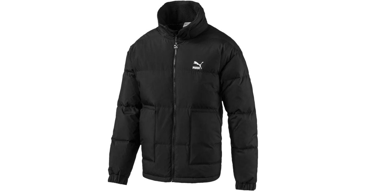PUMA Logo Quilted Puffer Jacket in Black for Men | Lyst
