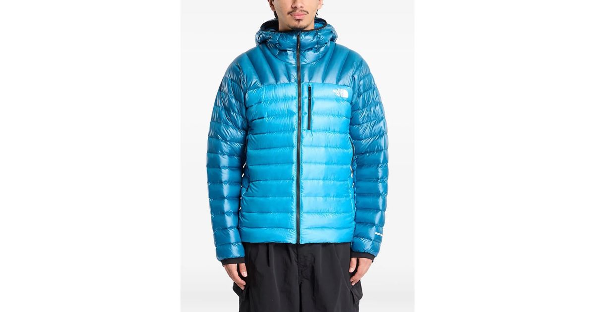 The North Face Summit Breithorn Hooded Down Jacket in Blue for Men | Lyst