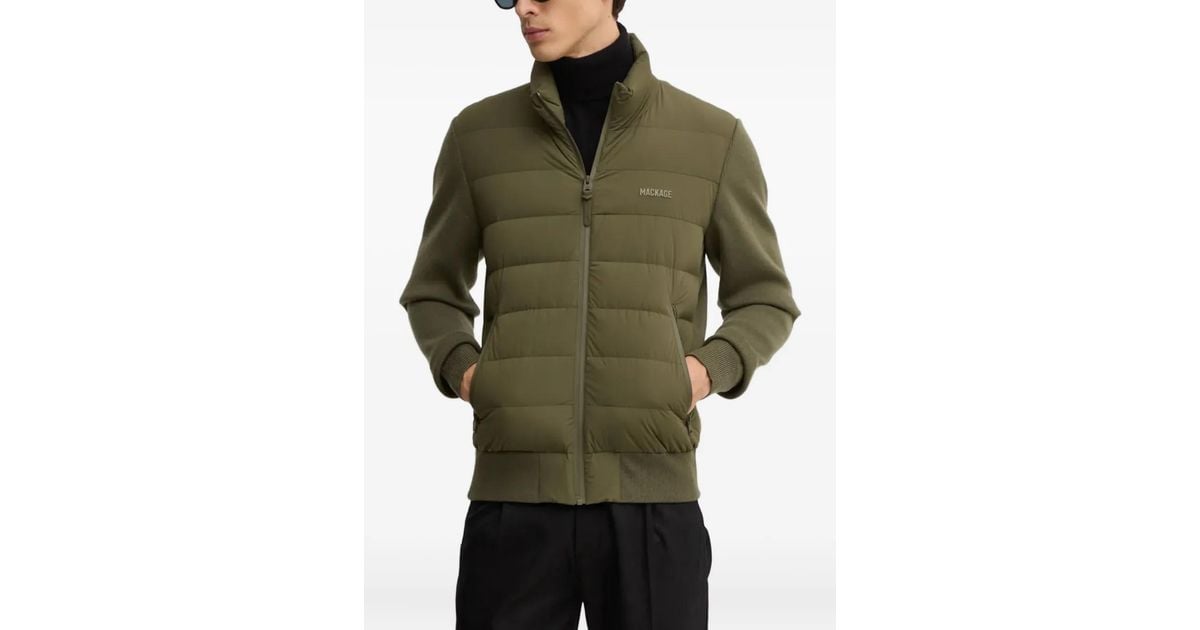 Mackage Haney-City Padded Panelled Jacket in Green for Men | Lyst UK