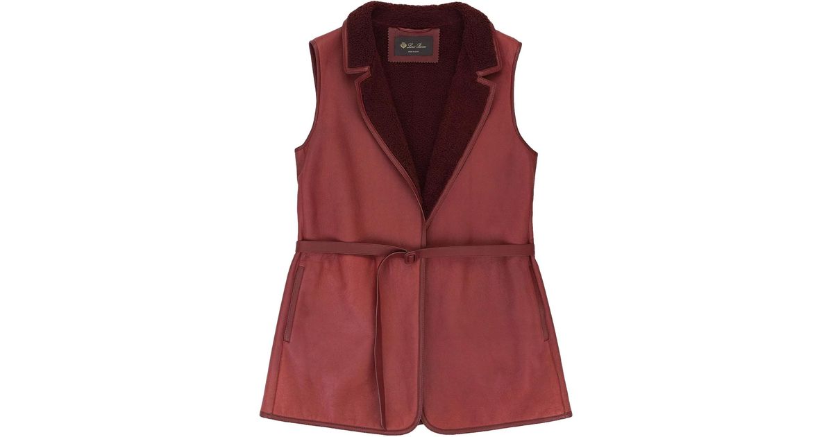 Loro Piana Sherman Hartfield Gilet in Red | Lyst