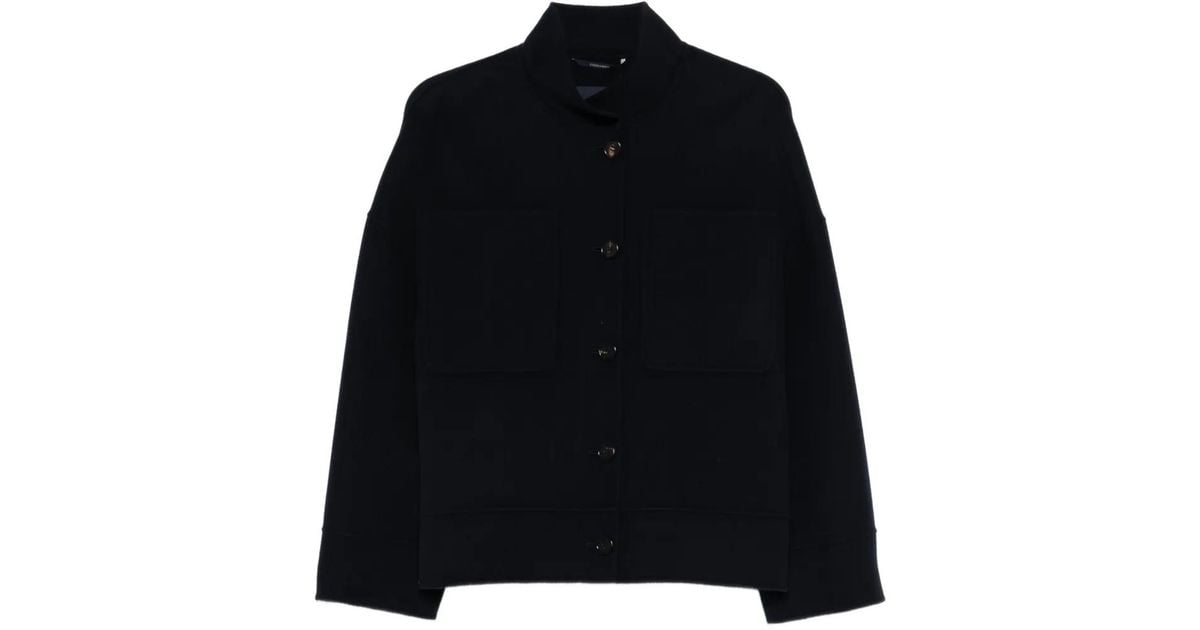 Max Mara Renna Button Jacket in Black | Lyst UK