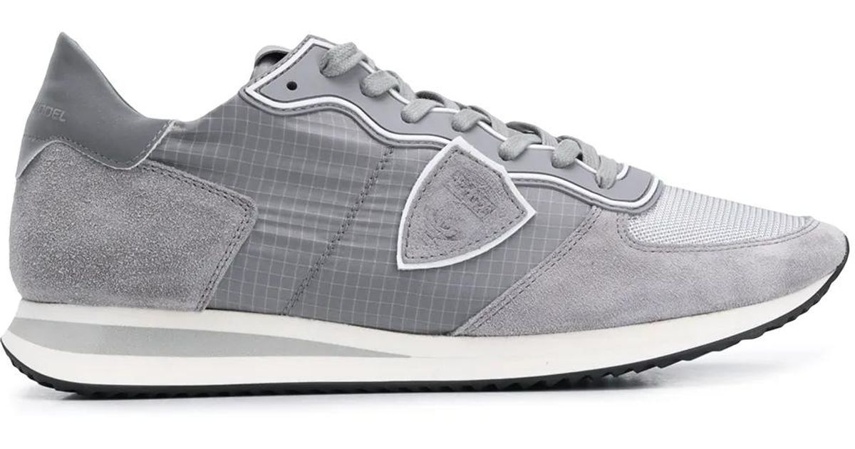 Philippe Model Logo Patch Sneakers in White for Men | Lyst UK