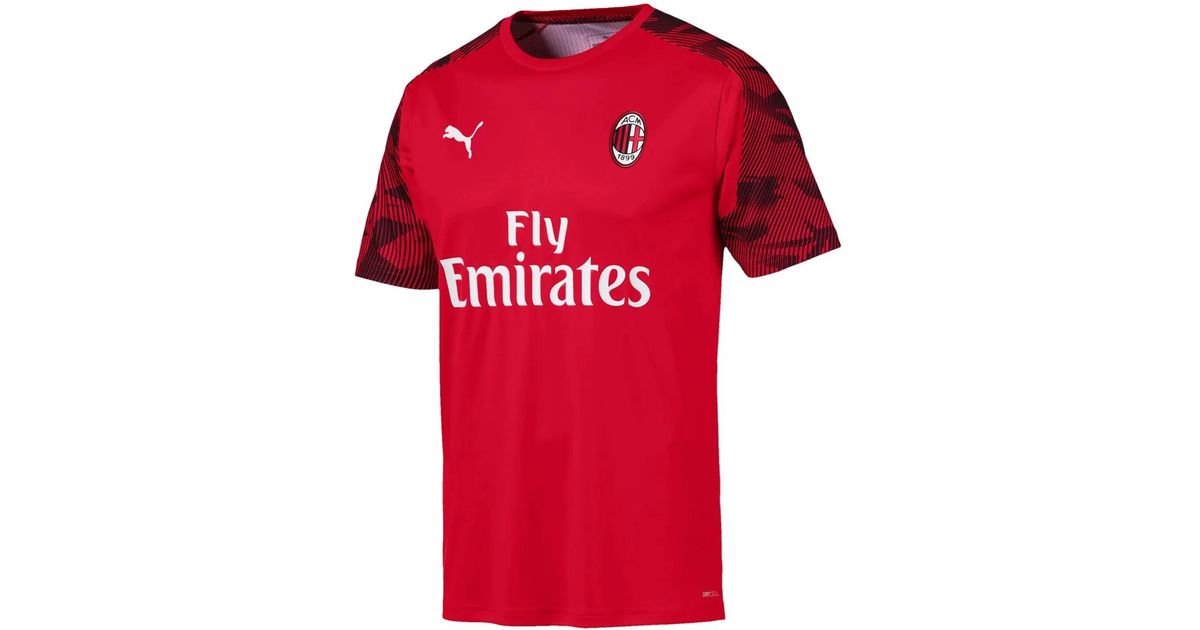 PUMA Ac Milan Short-Sleeve T-Shirt in Red for Men | Lyst UK