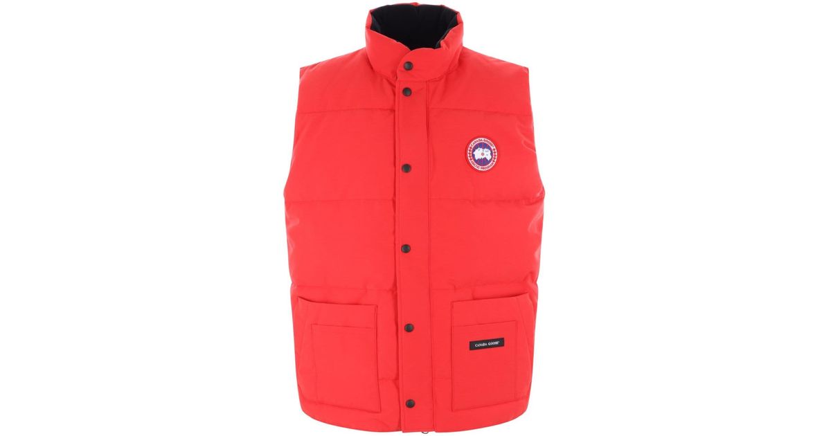 Canada Goose Logo-Patch Vest in Red for Men | Lyst