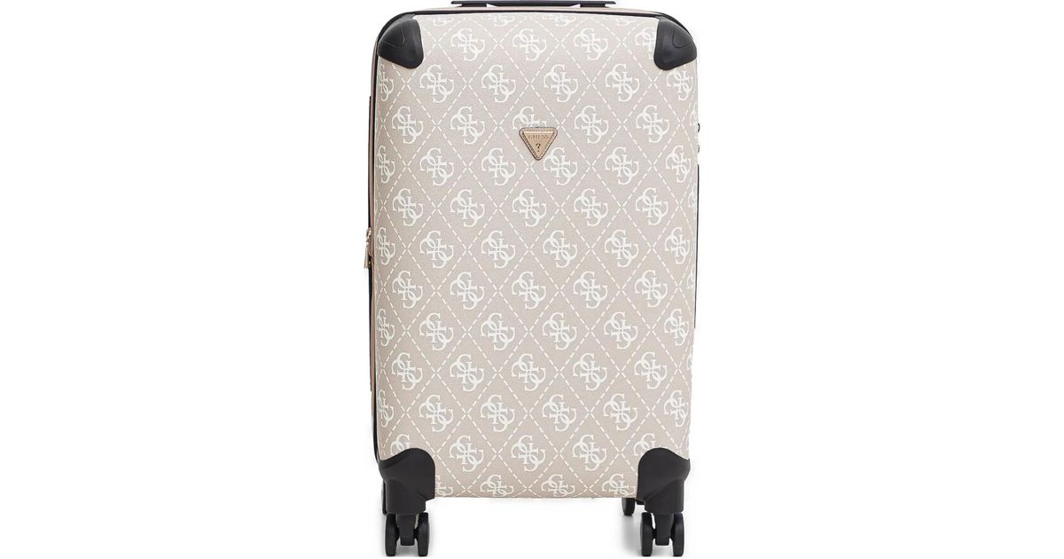 Guess Monogram Luggage in White | Lyst