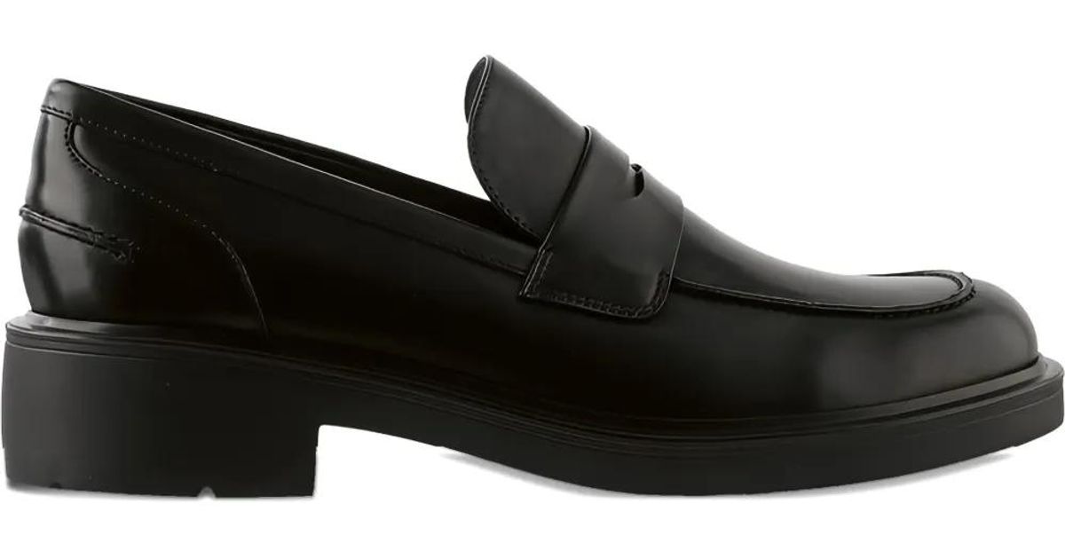 Högl Lauren Block-Heel Leather Loafers in Black | Lyst