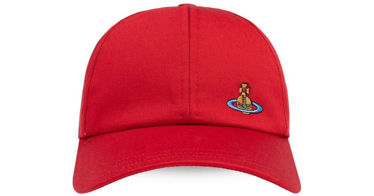 Vivienne Westwood Orb-Embroidered Cap | Lyst