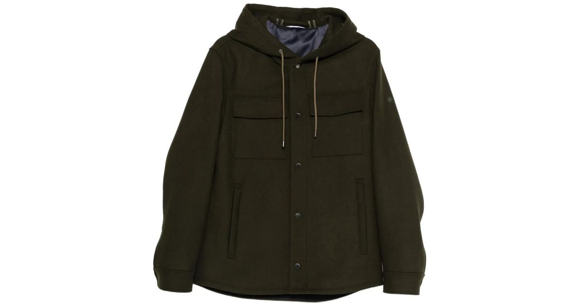 Manuel Ritz Hooded Pocket Jacket in Green for Men | Lyst UK