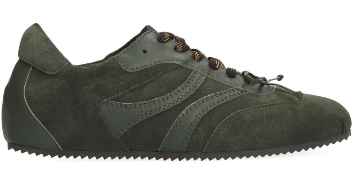 Bibi Lou Suede-Panelled Sneakers in Green | Lyst UK