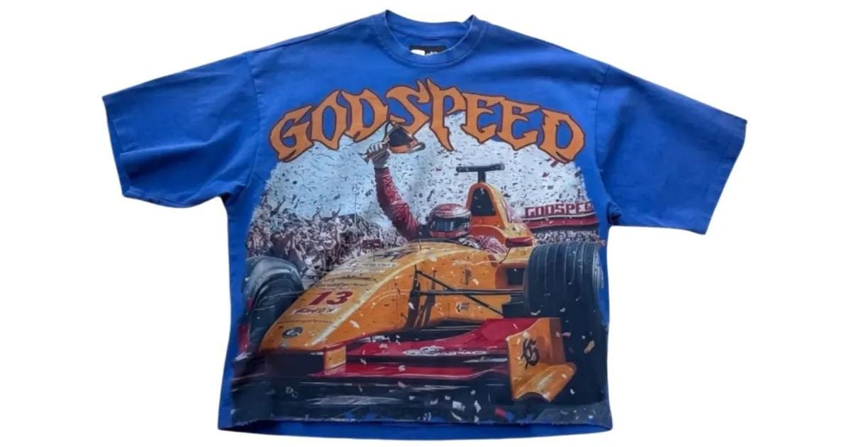 Godspeed F1 Fnishline Graphic T-Shirt in Blue for Men | Lyst UK