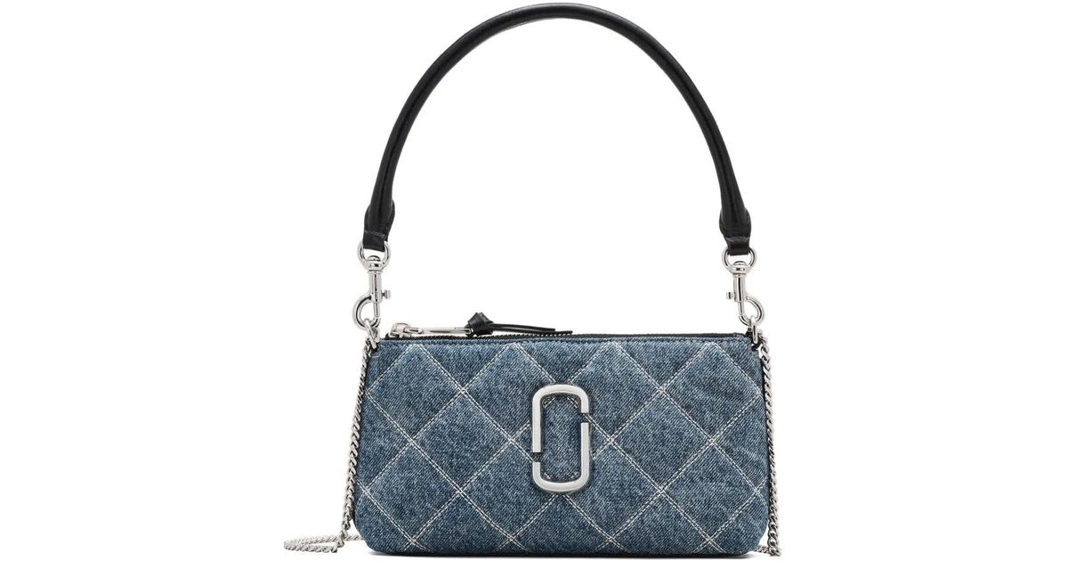 Marc Jacobs The Quilted Denim Utility Cross Body Bag in Blue | Lyst
