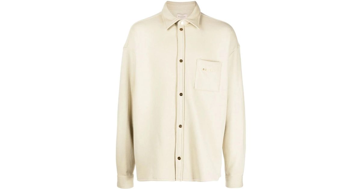 Buscemi Logo-Lettering Sweat Overshirt in Natural for Men | Lyst