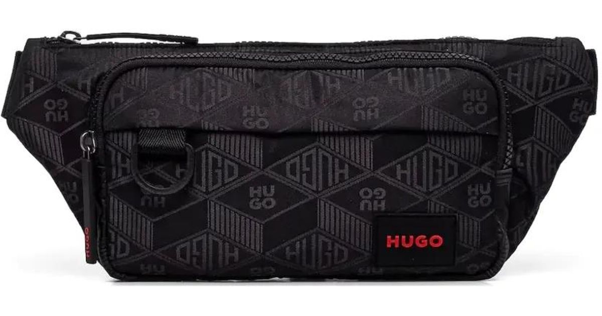 HUGO Logo-Embossed Belt Bag in Black for Men | Lyst