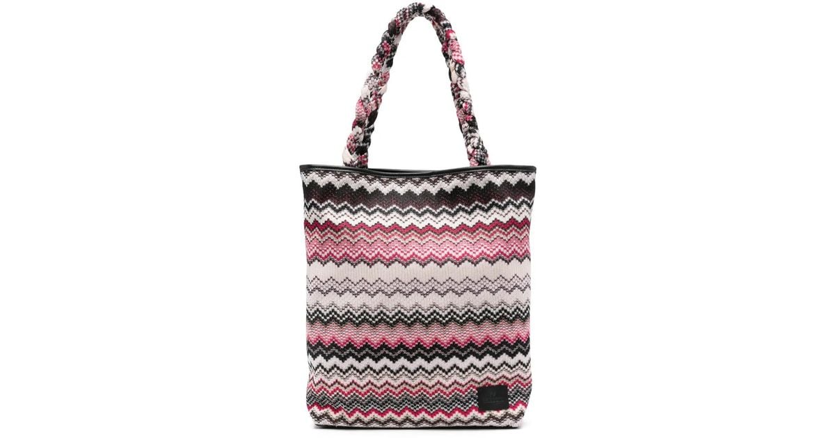 Missoni Wave Tote Bag in Pink | Lyst
