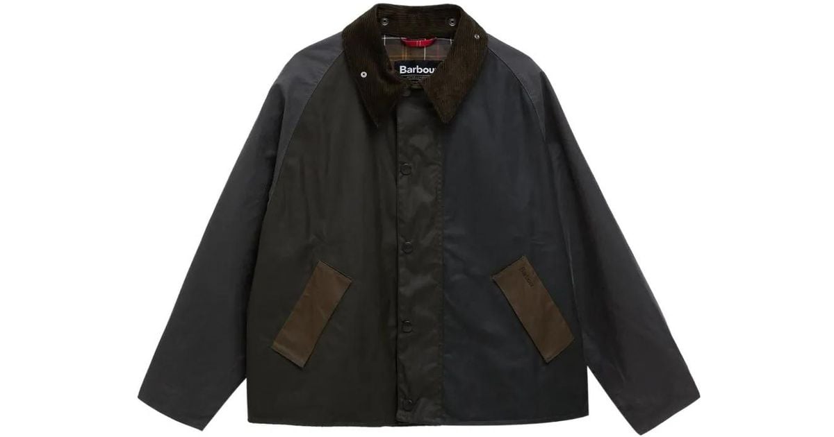 Barbour Patchwork Transport Waxed Jacket in Black | Lyst UK