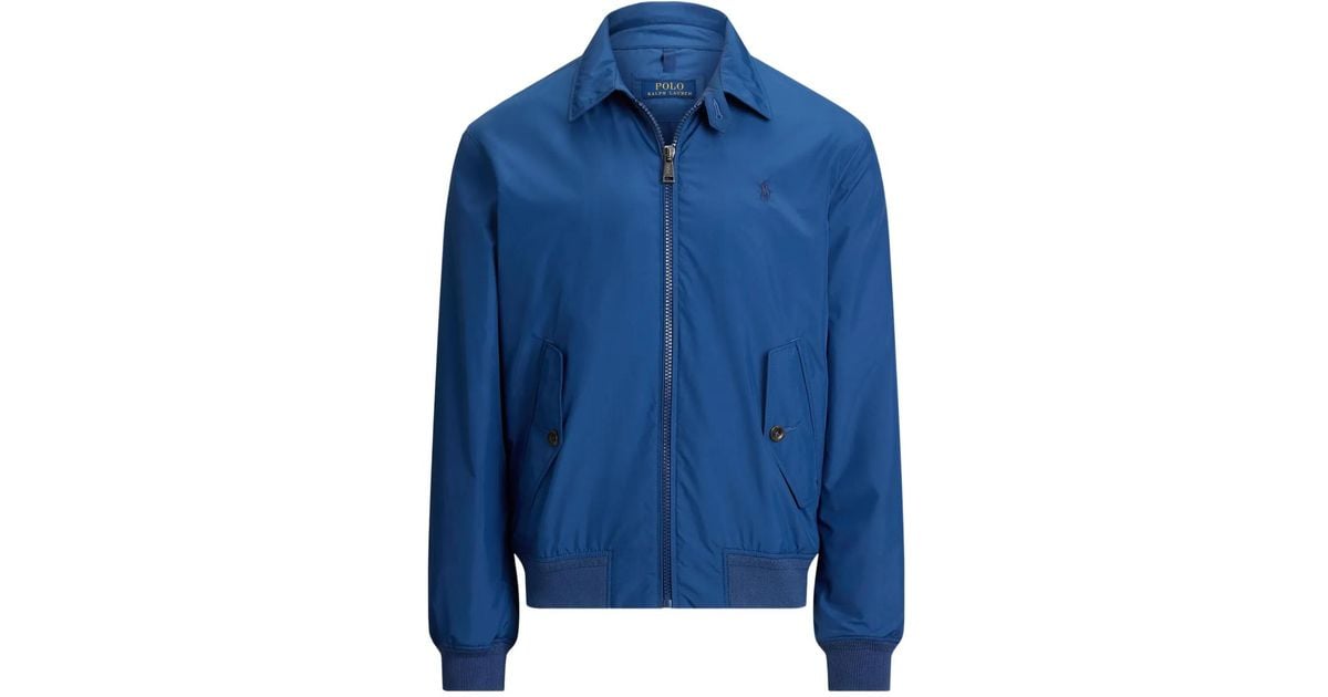 Polo Ralph Lauren Zip-Up Logo-Detail Windbreaker in Blue for Men | Lyst