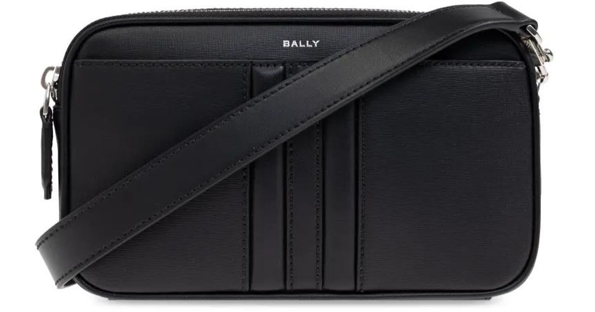 Bally Logo-Print Messenger Bag in Black for Men | Lyst UK