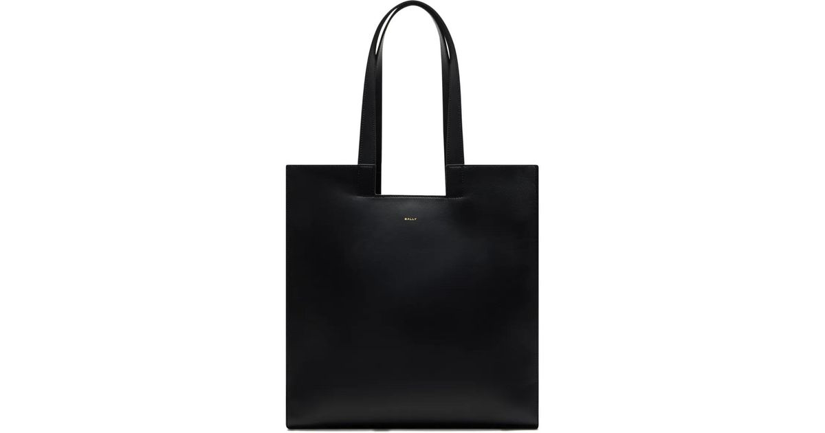 Bally Easy Leather Tote Bag in Black | Lyst