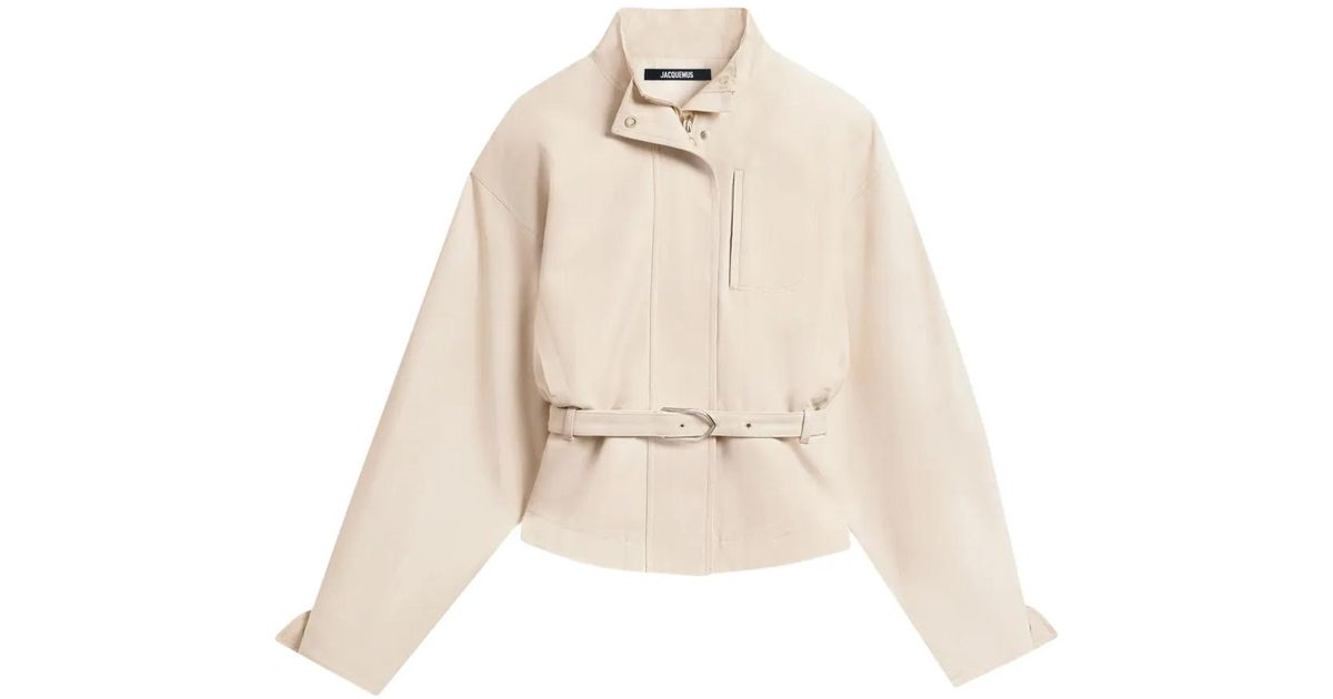 Jacquemus Belted Jacket in Natural | Lyst