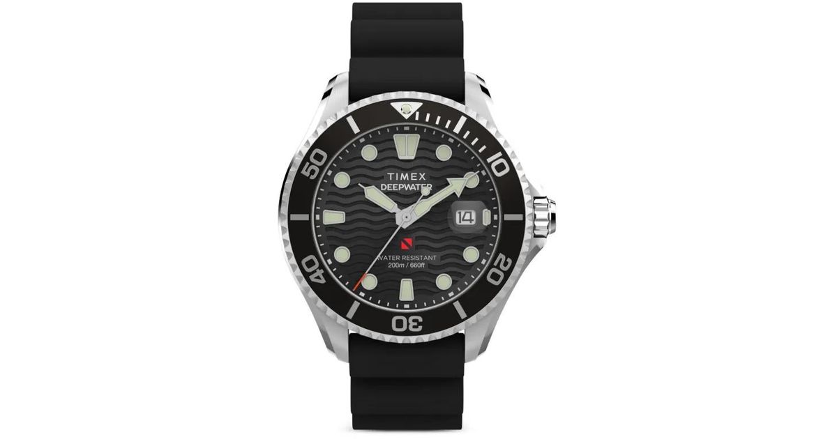 Timex Deepwater Meridian 200 44Mm in Black for Men | Lyst UK