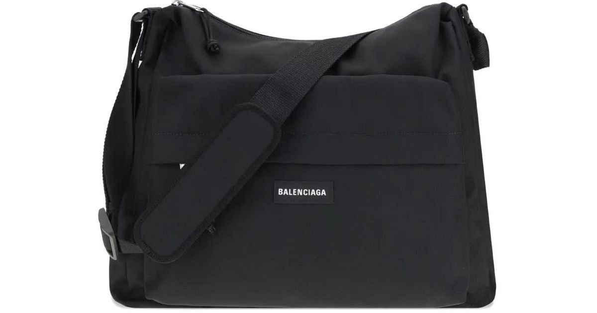 Balenciaga Logo-Tag Shoulder Bag in Black for Men | Lyst
