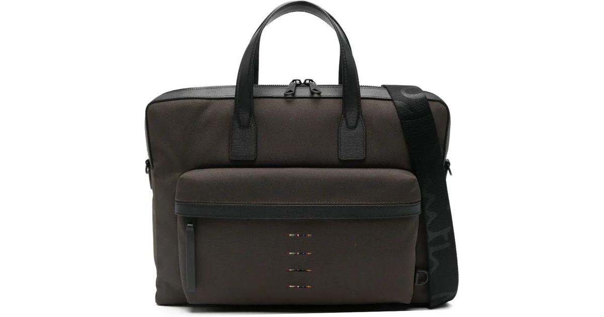 Paul Smith Folio Front-Pocket Briefcase in Black for Men | Lyst UK