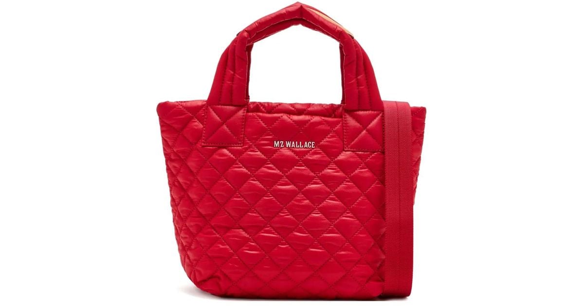 MZ Wallace Mini Metro Deluxe Quilted Tote Bag in Red | Lyst UK