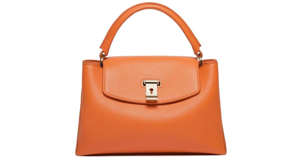 Bally Small Layka Leather Tote Bag in Orange | Lyst UK