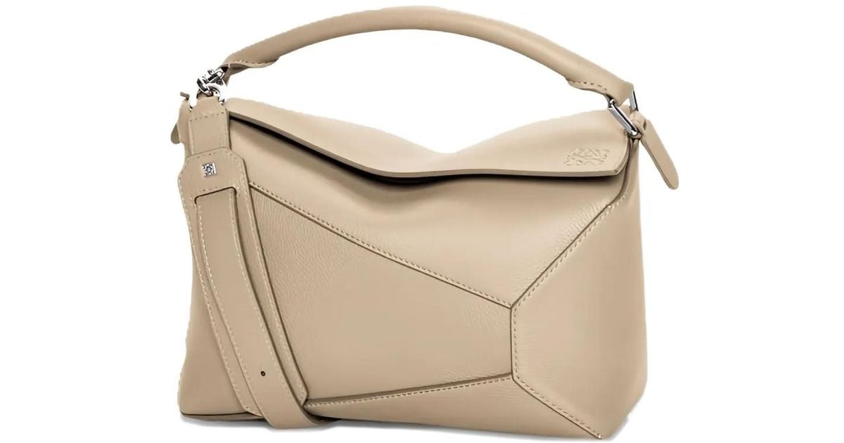 Loewe Medium Puzzle Edge Tote Bag in Natural | Lyst UK