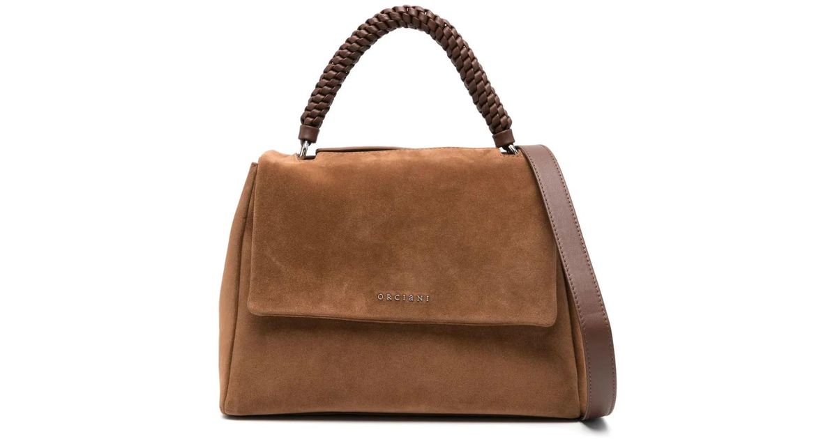 Orciani Midi Sveva Tote Bag in Brown | Lyst