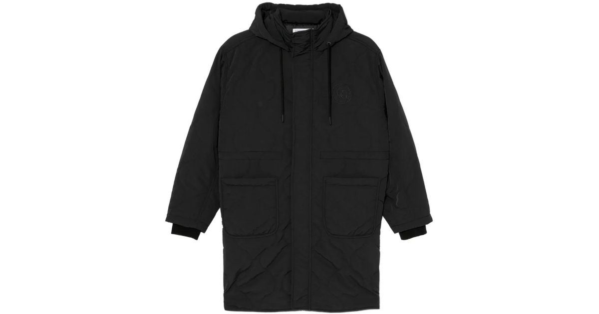 Chocoolate Logo-Embroidered Coat in Black | Lyst UK