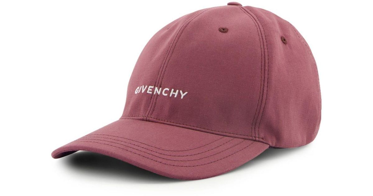 Givenchy Logo-Embroidered Baseball Cap in Pink for Men | Lyst UK