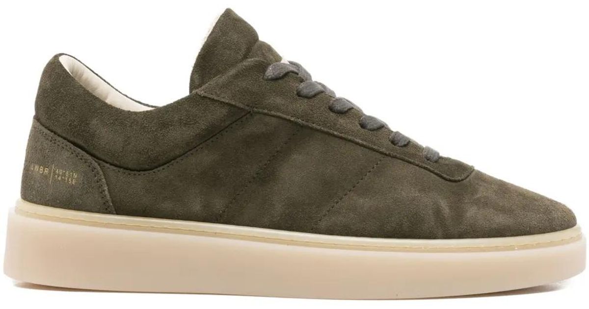 Low Brand Suede Lace-Up Sneakers in Green for Men | Lyst