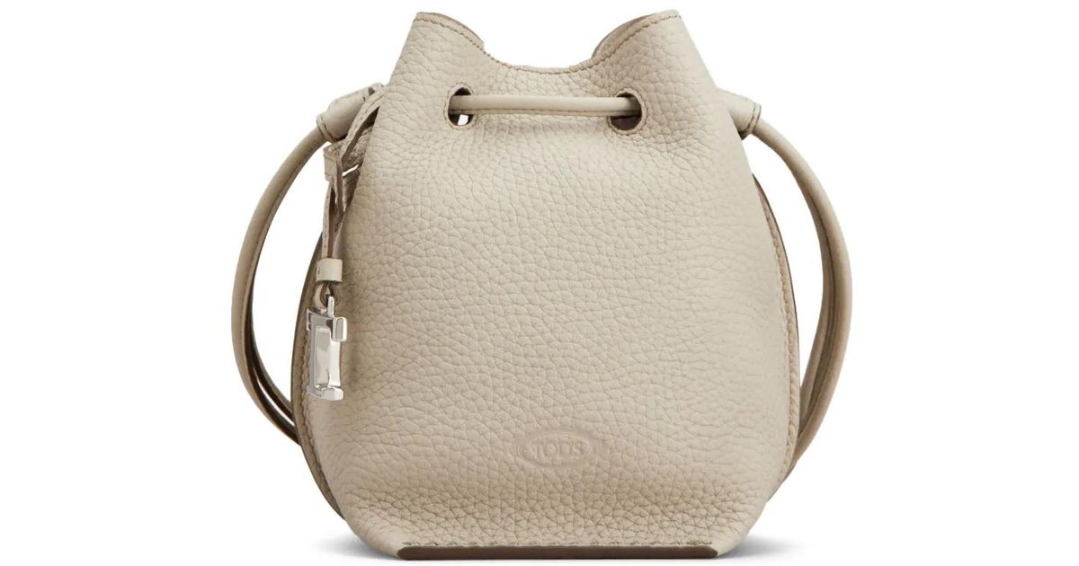 Tod's Mico Buz Bag in Natural | Lyst