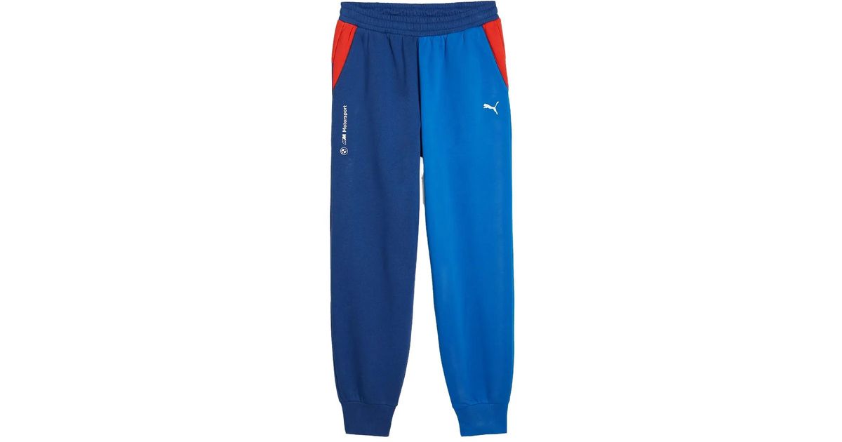 PUMA X Bmw Motorsport Colourblock Logo Trousers in Blue for Men | Lyst UK