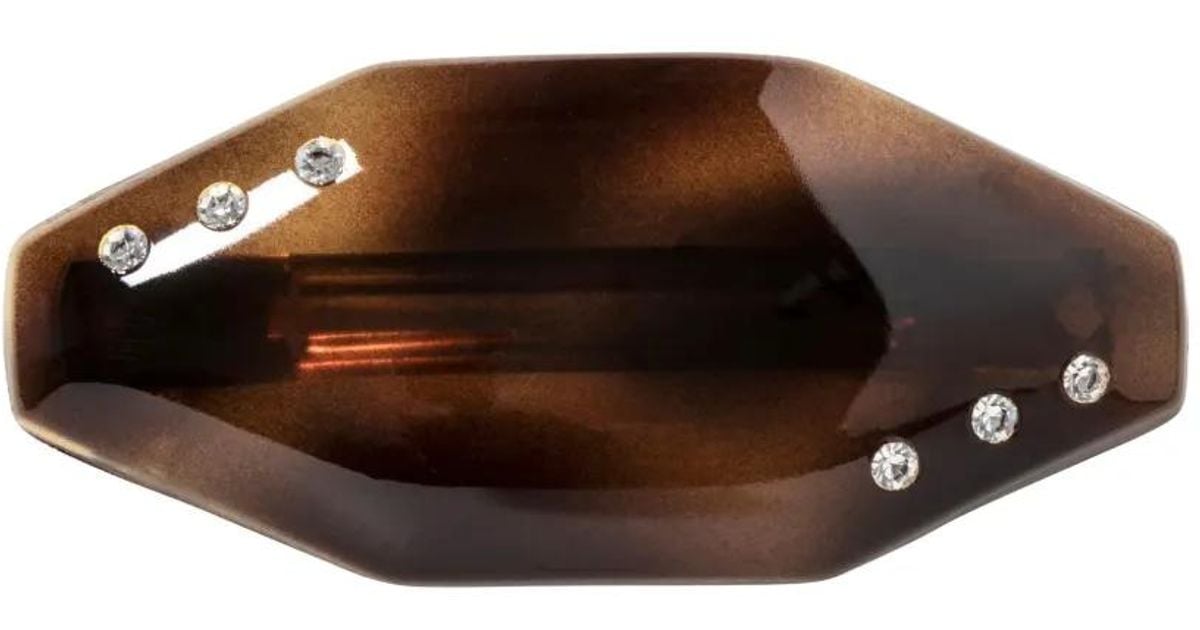 Jennifer Behr Eugenie Crystal-Embellished Barrette in Brown | Lyst
