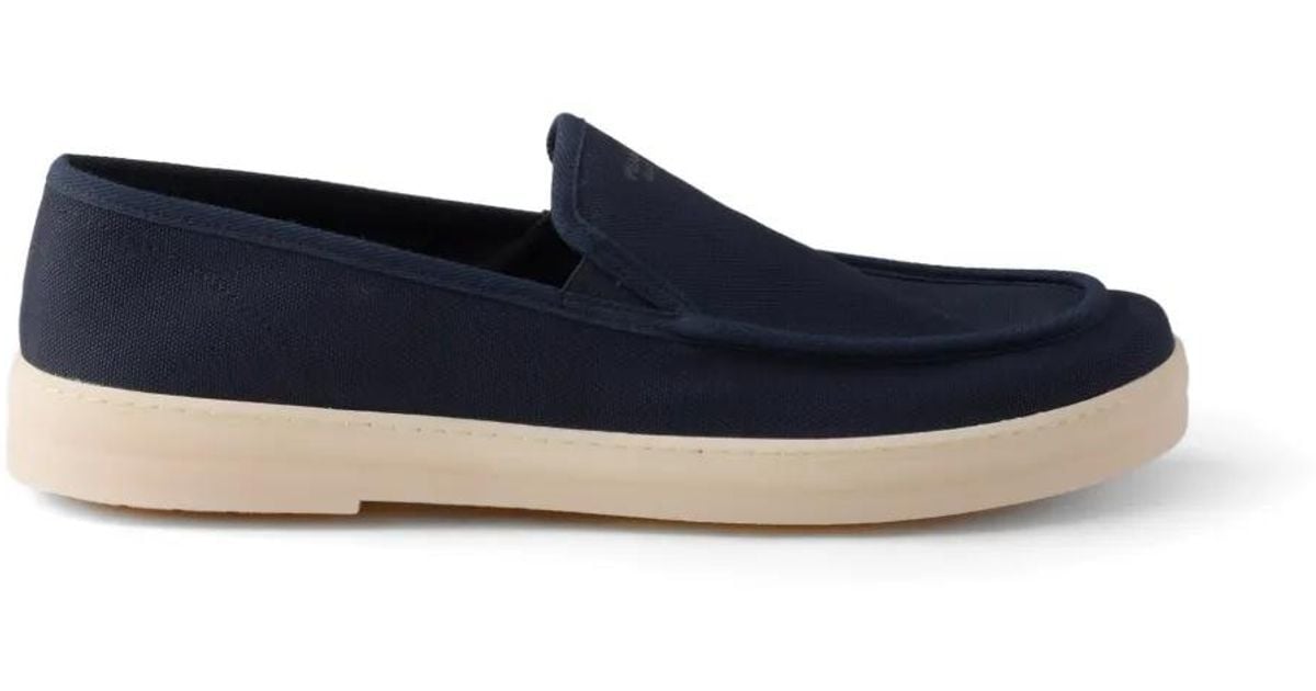 Prada Mocassins En Tissu in Blue for Men | Lyst Canada