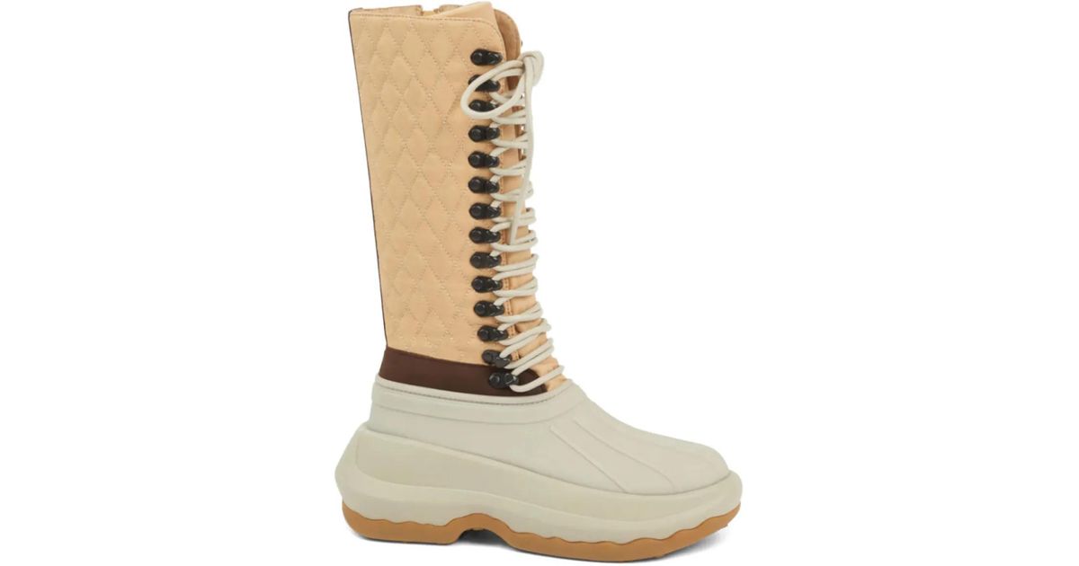 KENZO X Hunter Quilted-Pattern Boots in White | Lyst UK