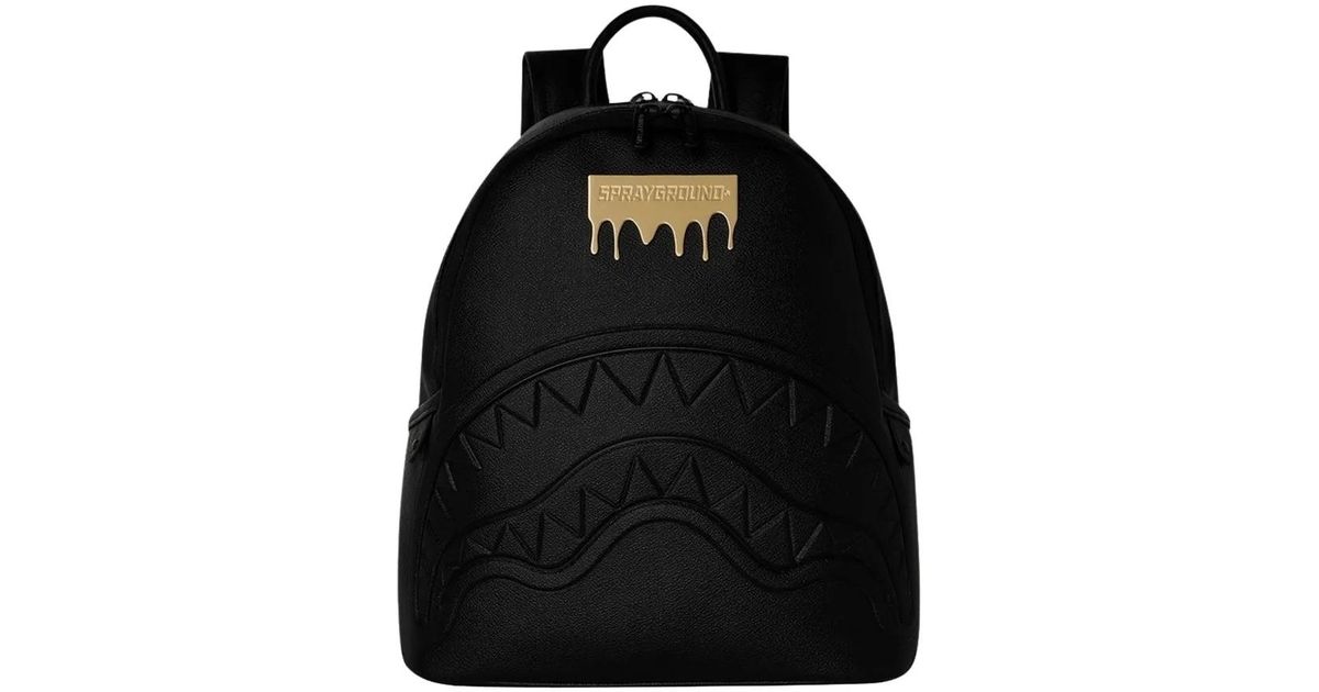 Sprayground Brick Drip Savage Shark-Mouth Backpack in Black | Lyst