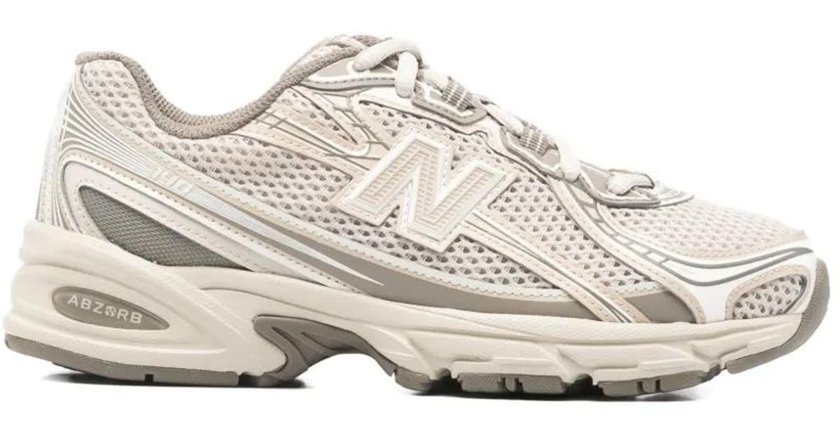 New Balance Logo Patch Sneakers in White | Lyst UK