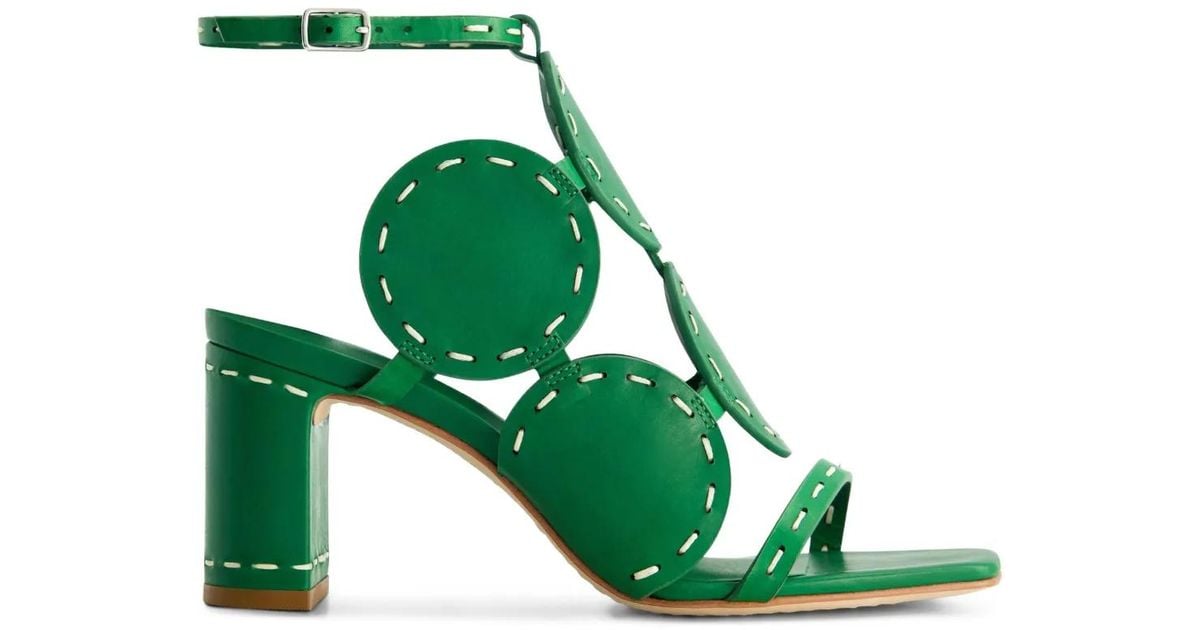 Bernardo 1946 76M Block-Heel Sandals in Green | Lyst