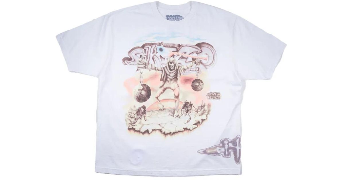 Travis Scott Utopia Skitzo Tour T-Shirt in White for Men | Lyst