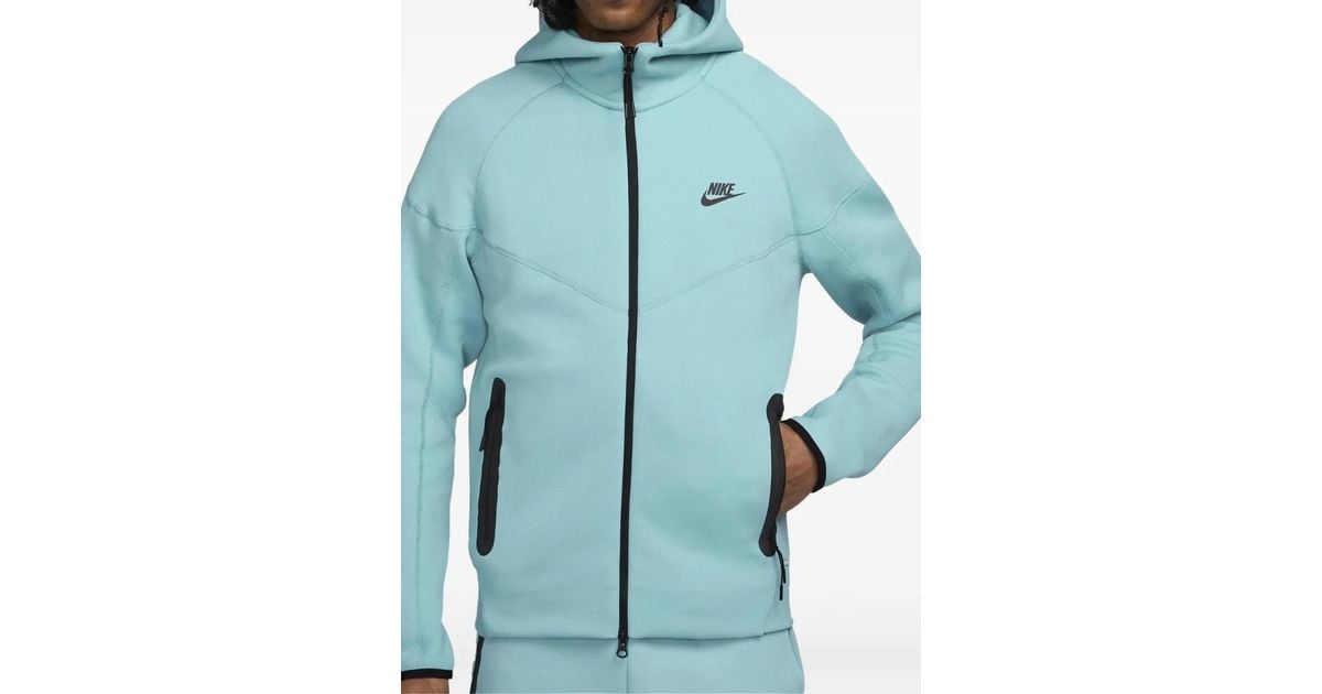 Nike Tech Fleece Zip-Up Hoodie in Green for Men | Lyst