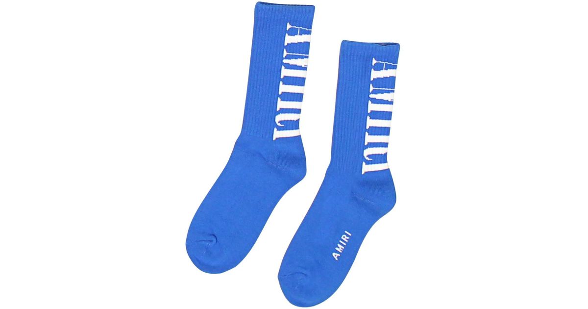 Amiri Vertical Core Logo Socks in Blue | Lyst UK
