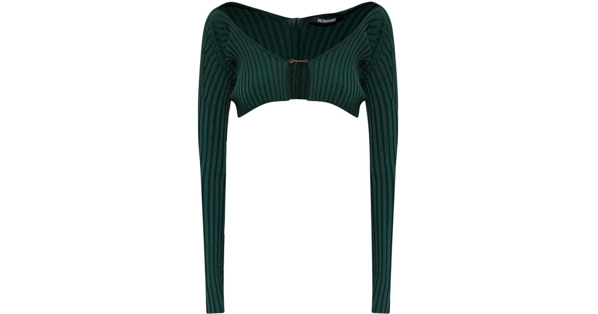 Jacquemus Logo-Lettering Cardigan in Green | Lyst UK