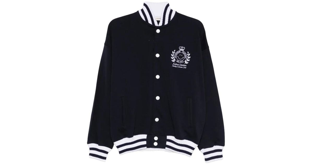 Joshua Sanders X Smiley Logo-Detail Bomber Jacket in Black for Men ...