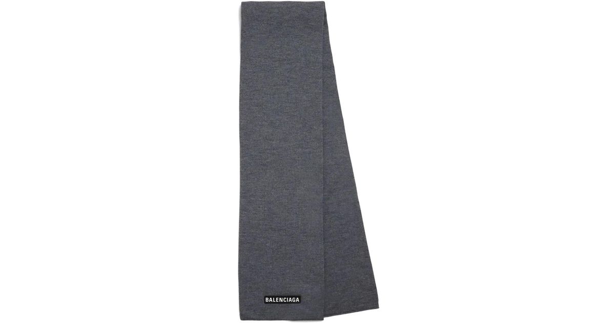 Balenciaga Logo-Patch Scarf in Grey for Men | Lyst UK