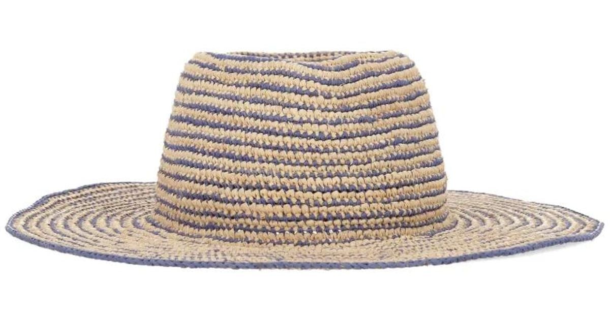Helen Kaminski Striped Raffia Hat | Lyst UK