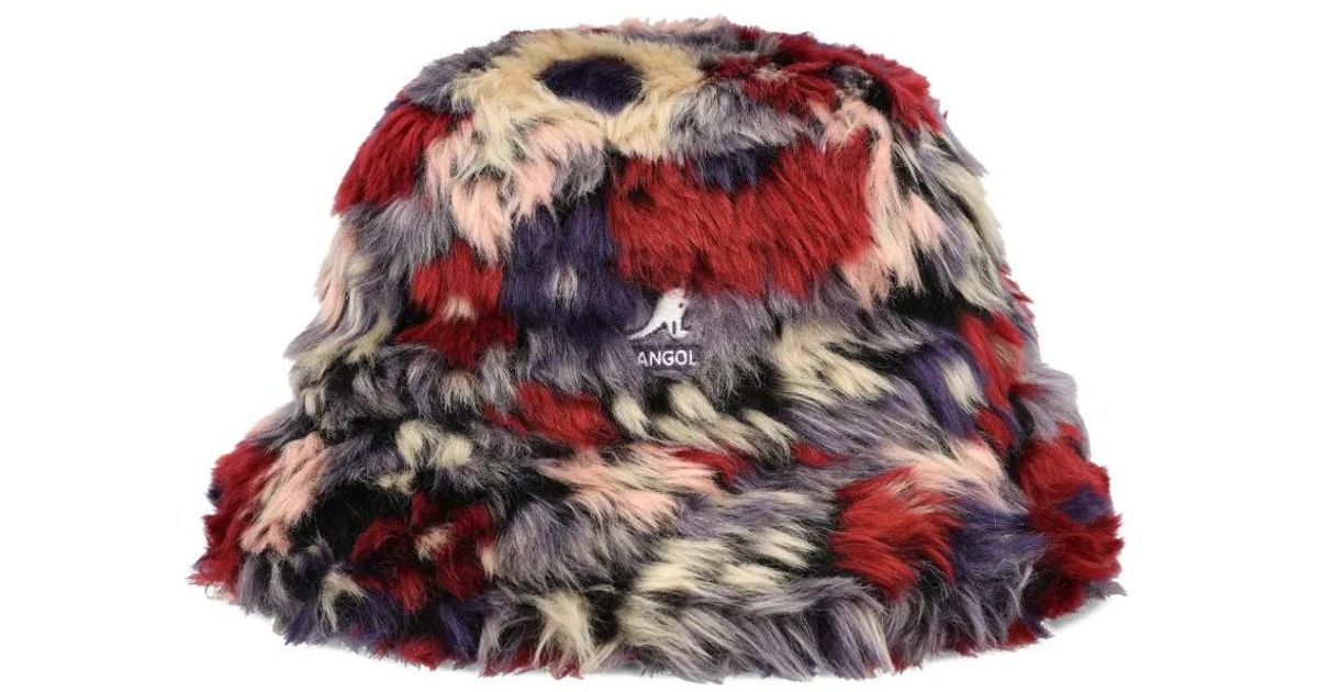 Kangol Camo-Pattern Bucket Hat in Red | Lyst UK