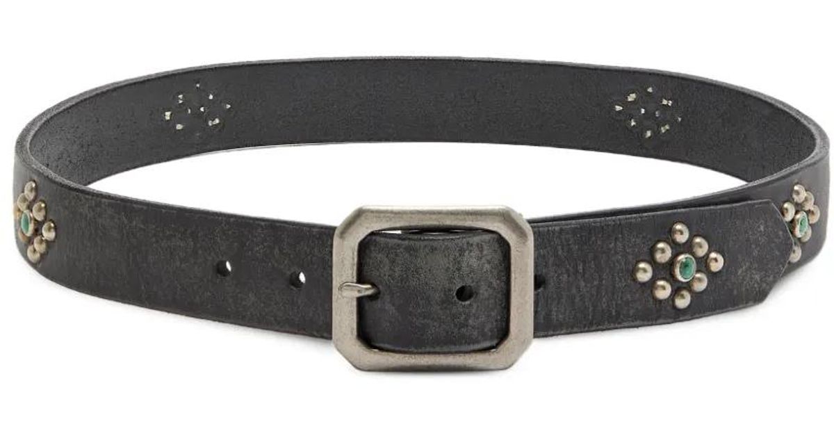 CHERRY LA Studded Buckle Belt in White for Men | Lyst UK